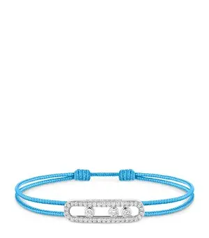 Messika White Gold And Diamond Pavé Bracelet - Silver