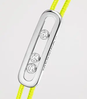 Messika Care Diamond And White Gold Cord Bracelet