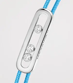 Messika 18 Carat White Gold Diamond Cord Bracelet - Silver
