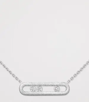 Messika Move Classique 18 Karat White Gold Diamond Necklace