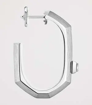 Messika Moderniste Small White Gold And Diamond Single Hoop Earring