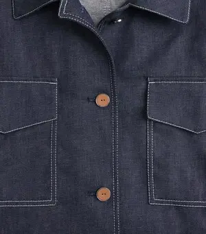 Lafayette 148 New York Chambray Belted Jacket
