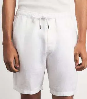 Derek Rose Vienna Linen Shorts - White