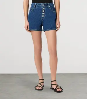 ALLSAINTS Mid-rise Buttoned Denim Shorts