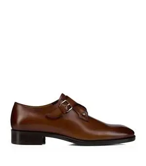 CHRISTIAN LOUBOUTIN Chambelimonk Monk Strap Shoes - Brown