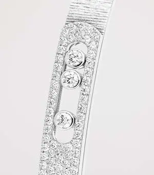 Messika Move Noa Diamond And White Gold Bangle - Silver