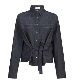 Brunello Cucinelli Denim Shirt With Self-tie Detail