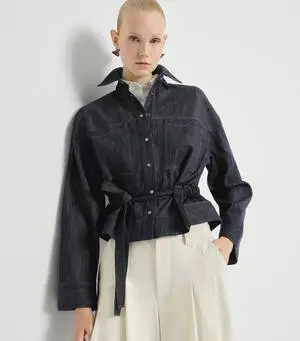 Brunello Cucinelli Denim Shirt With Self-tie Detail
