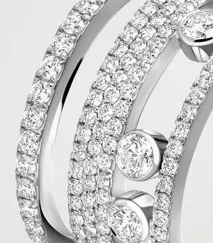 Messika Move Romane Large Ring In White Gold And Diamonds
