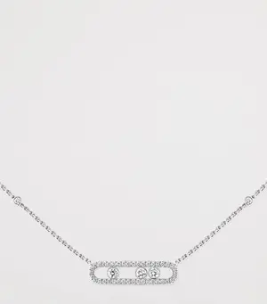 Messika Move Classique White Gold And Diamond Pavé Necklace