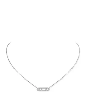 Messika Move Classique White Gold And Diamond Pavé Necklace