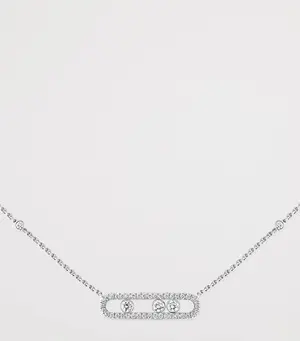 Messika Move Classique White Gold And Diamond Pavé Necklace