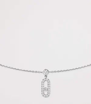 Messika Move Uno White Gold And Diamond Pavé Necklace