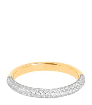 ASTRID & MIYU Plated Pavé Essential Ring - Gold