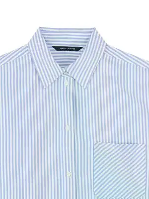 Armani Exchange Striped Cotton Shirt With Chest Pocket