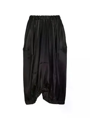 Comme Des Garçons Satin Draped Midi Skirt