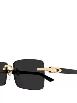 Cartier Rimless Rectangle-frame Sunglasses