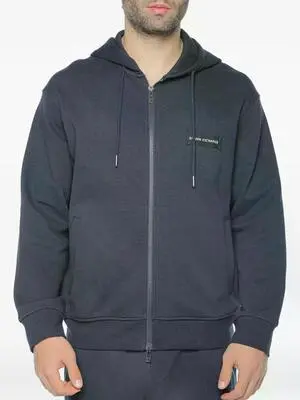 Armani Exchange Diagonal-weave Logo Hoodie