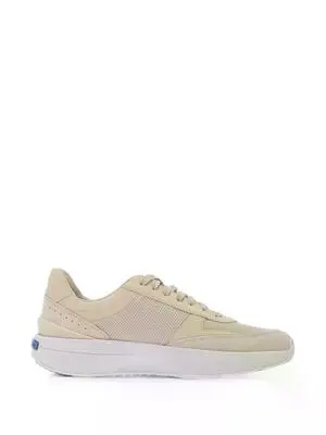 Geox Panelled Suede-trimmed Sneakers - Neutrals