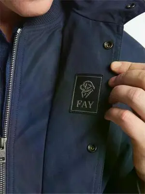 FAY Zip-up Ribbed-trim Jacket
