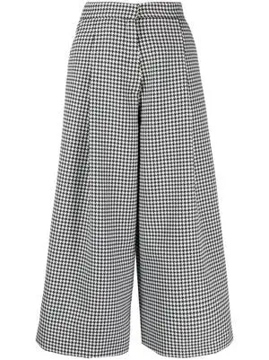 Viktor & Rolf Houndstooth Pattern Cropped Trousers