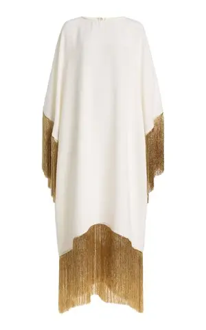 Françoise Fiona Fringed Crepe Caftan - Multi