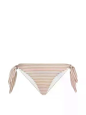 Brunello Cucinelli Striped Techno Jersey Bikini Bottoms - Neutrals