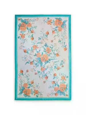 Erdem Floral-print Cotton Pareo - Blue