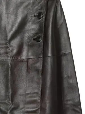 YVES SALOMON Lambskin Wrap Skirt