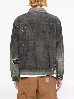 NEIGHBORHOOD Distressed Paint-splatter Denim Jacket