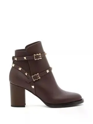 Valentino Garavani Rockstud Ankle Boots - Brown