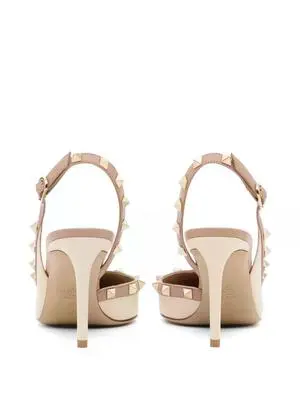 Valentino Garavani Rockstud Slingback Calfskin Pumps 85mm