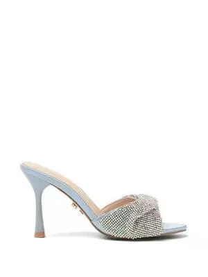 TWENTY FOURHAITCH TWENTY FOURHAITCH Canberra Crystal-Embellished Mules Grey