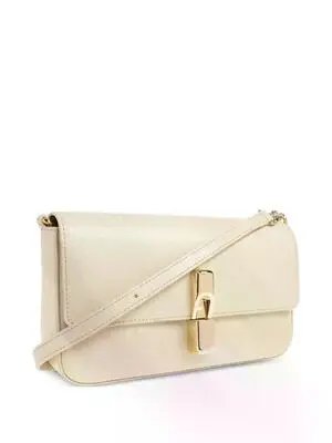 Furla Leather Shoulder Bag With Gold-tone Hardware - Neutrals