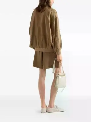 Prada Silk Drawstring Shorts