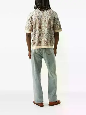 CORRIDOR Trance Jacquard-knit Polo Shirt