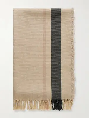 THE ROW Cadia Cotton And Linen-blend Scarf - Multi