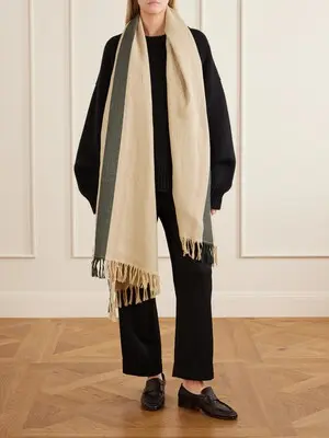THE ROW Cadia Cotton And Linen-blend Scarf