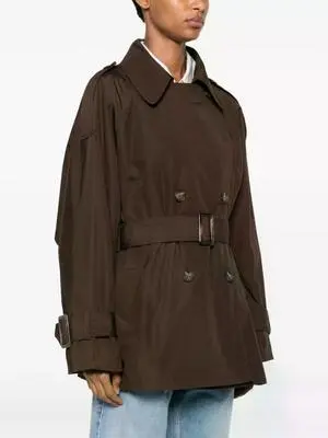REPLAY Double-breasted Belted Trench Coat