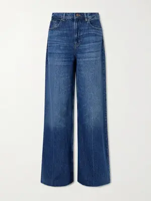 LA LIGNE High-rise Wide-leg Jeans - Blue