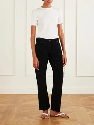 THE ROW Fima Cotton-blend Corduroy Straight-leg Trousers