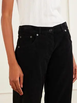 THE ROW Fima Cotton-blend Corduroy Straight-leg Trousers