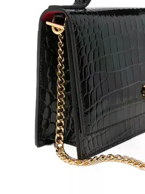 Alexander McQueen Skull Crocodile-effect Leather Tote Bag