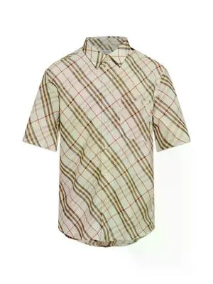 Burberry Check Short-sleeve Shirt - Neutrals