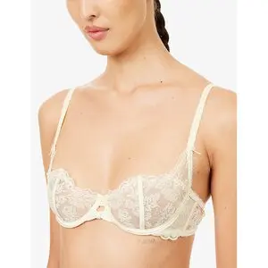 Lounge Attract Balcony Lace Bra - Yellow