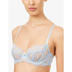 Lounge Lyra Balcony Lace Bra - Blue