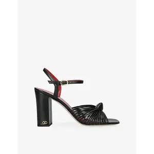 Valentino Garavani Leather Heeled Sandals - Black