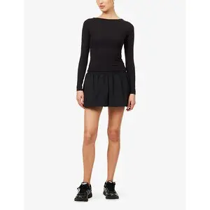 TALA 365 Boat-neck Long-sleeve Stretch-jersey Top