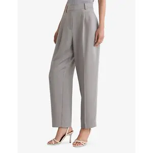 REISS Clay Tapered-leg Lyocell Trousers