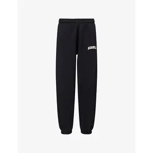 ADANOLA Varsity Cotton-blend Jogging Bottoms - Black
